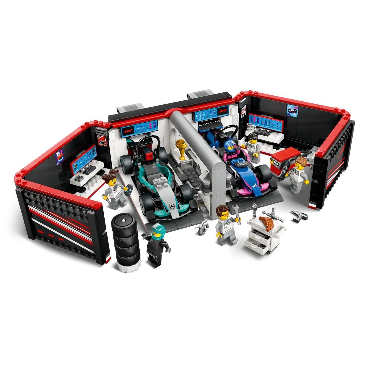 60444 Lego City F1 Garajı ve Mercedes-AMG ve Alpine Arabaları 678 parça ...